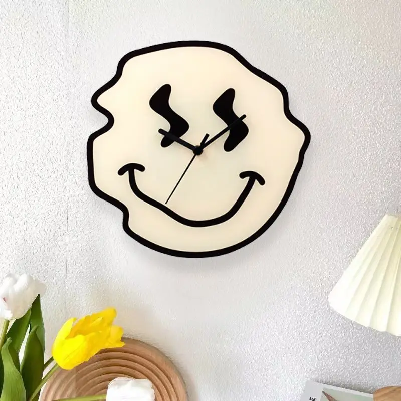 Twisted-Smiling-Cartoon-Room-Clocks-Wall-Needles-Quartz-Living-Home ...