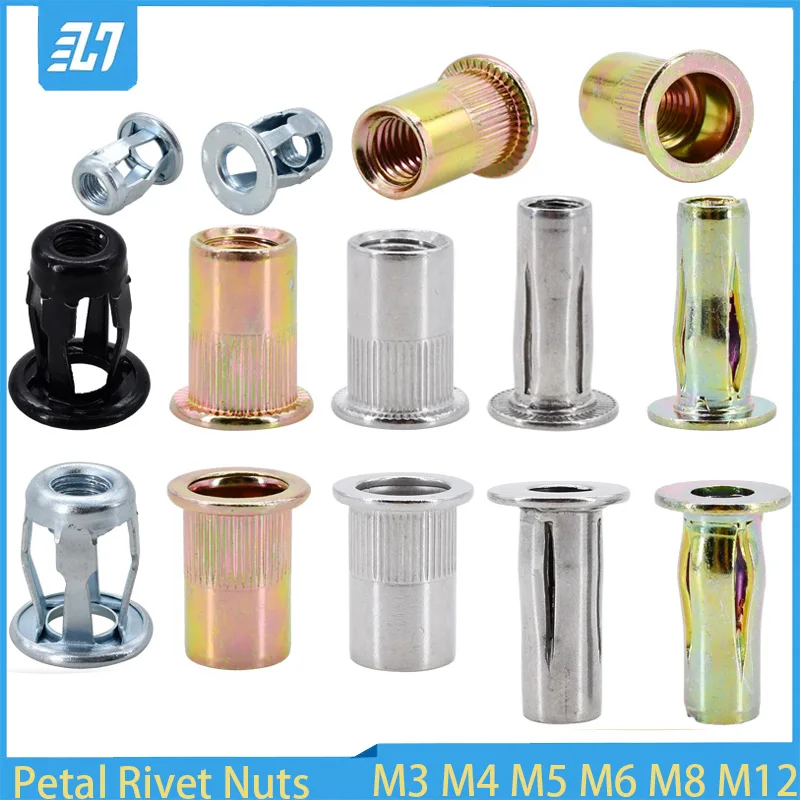 Tuerca-de-remache-de-Metal-en-forma-de-p-talo-cabeza-plana-Molly-Jack ...