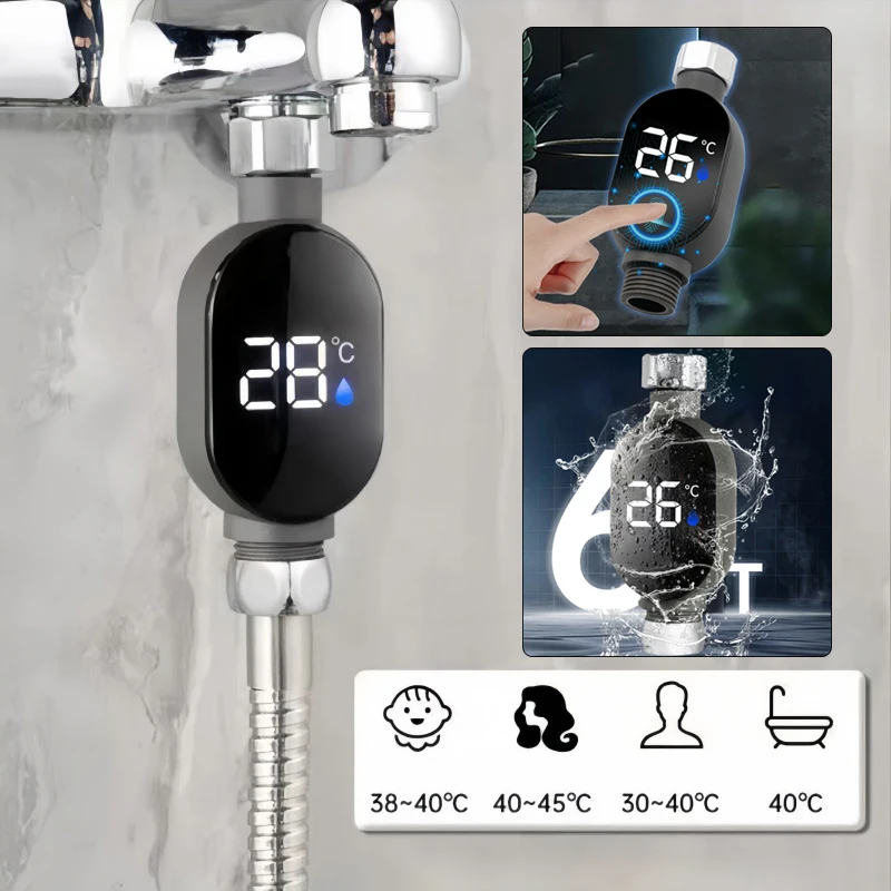 Digital Bathroom Hot Tub Shower Faucets LED Display Accurate Water ...