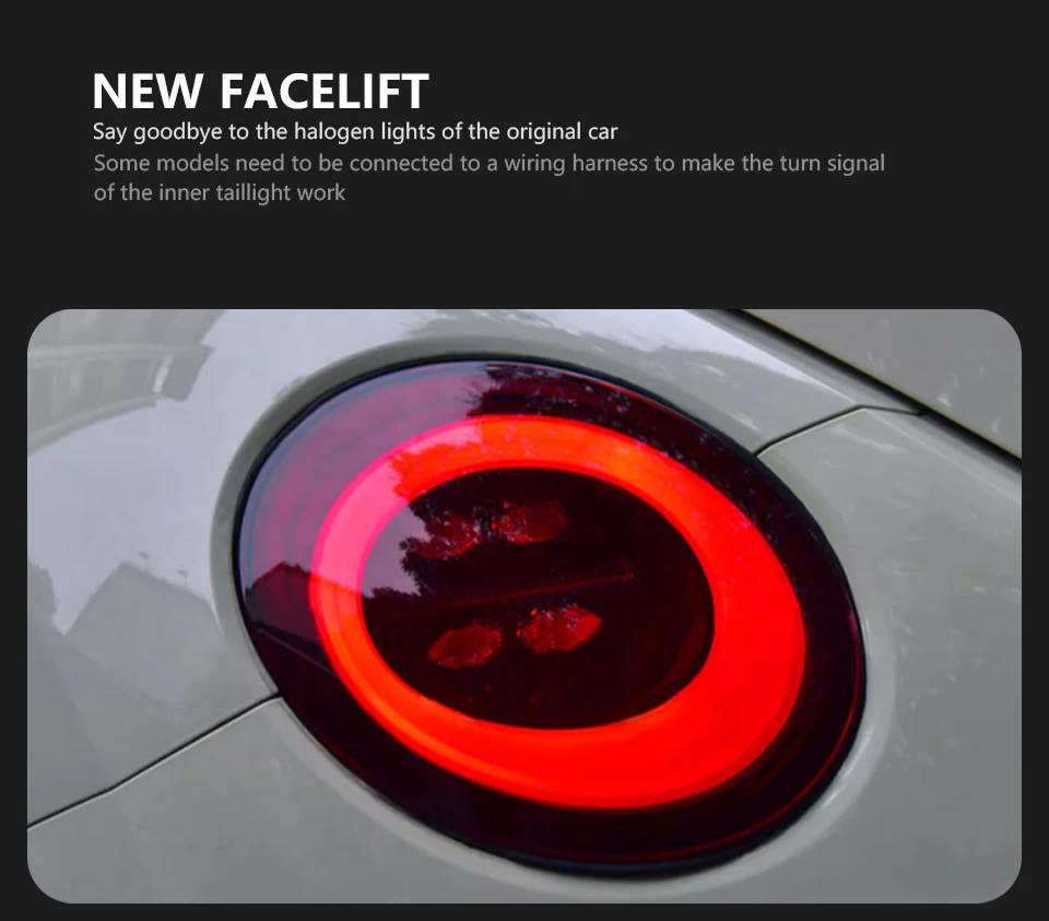 Vw Beetle Tail Lights 2006-2012 Beetle Led Tail Light Drl Rear Lamp ...