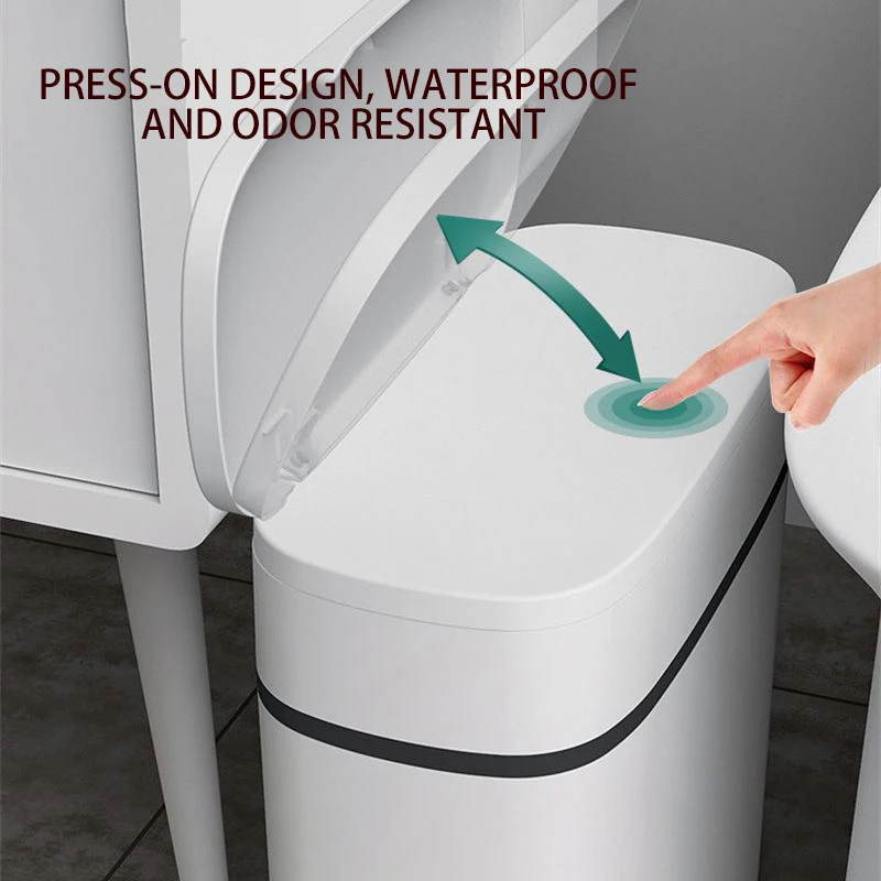 12-14L-Bathroom-Waste-Bins-Press-Type-Trash-Can-Large-Capacity ...