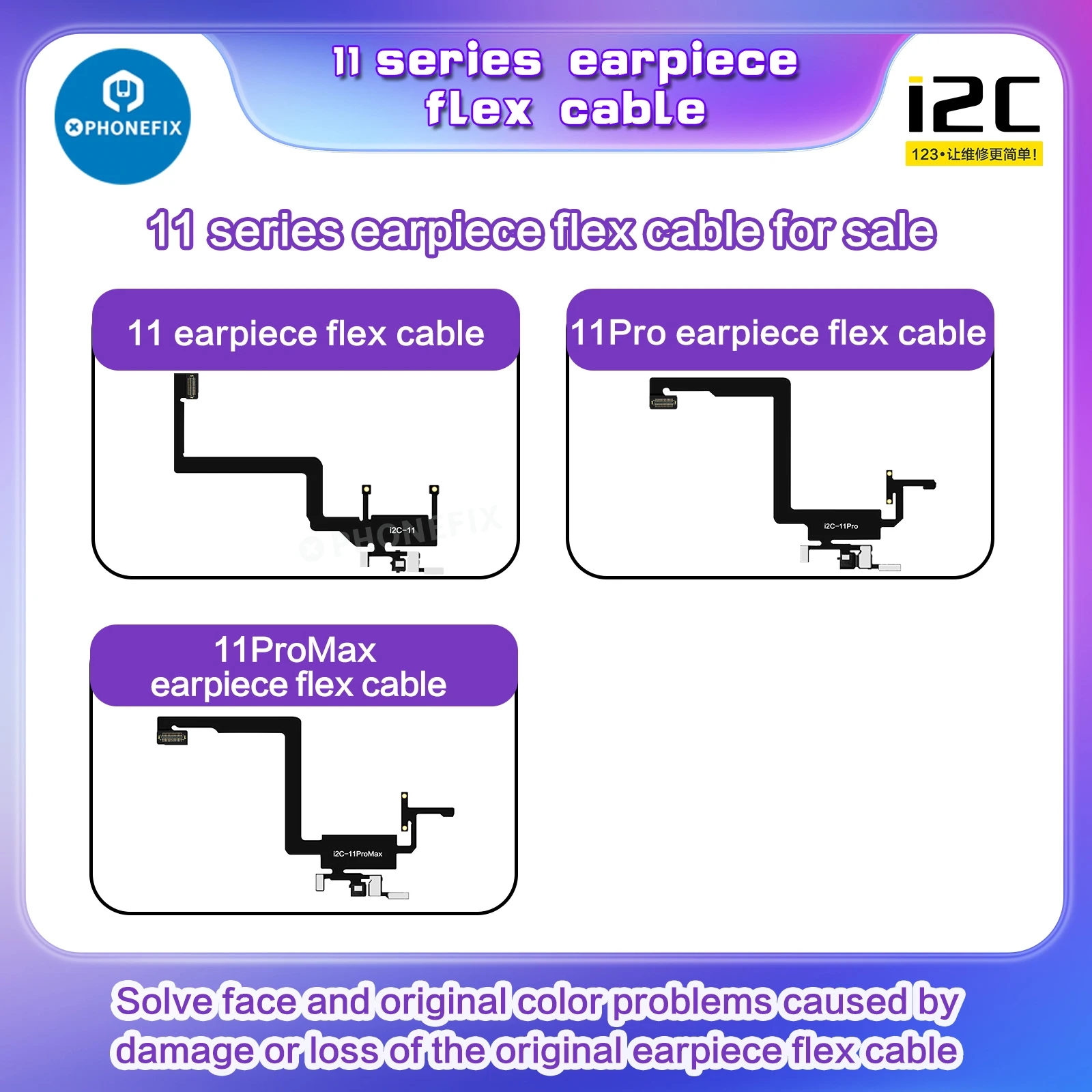 i2C i6S Receiver FPC Detecting Adaptor Earpiece Speaker Flex Cable for ...