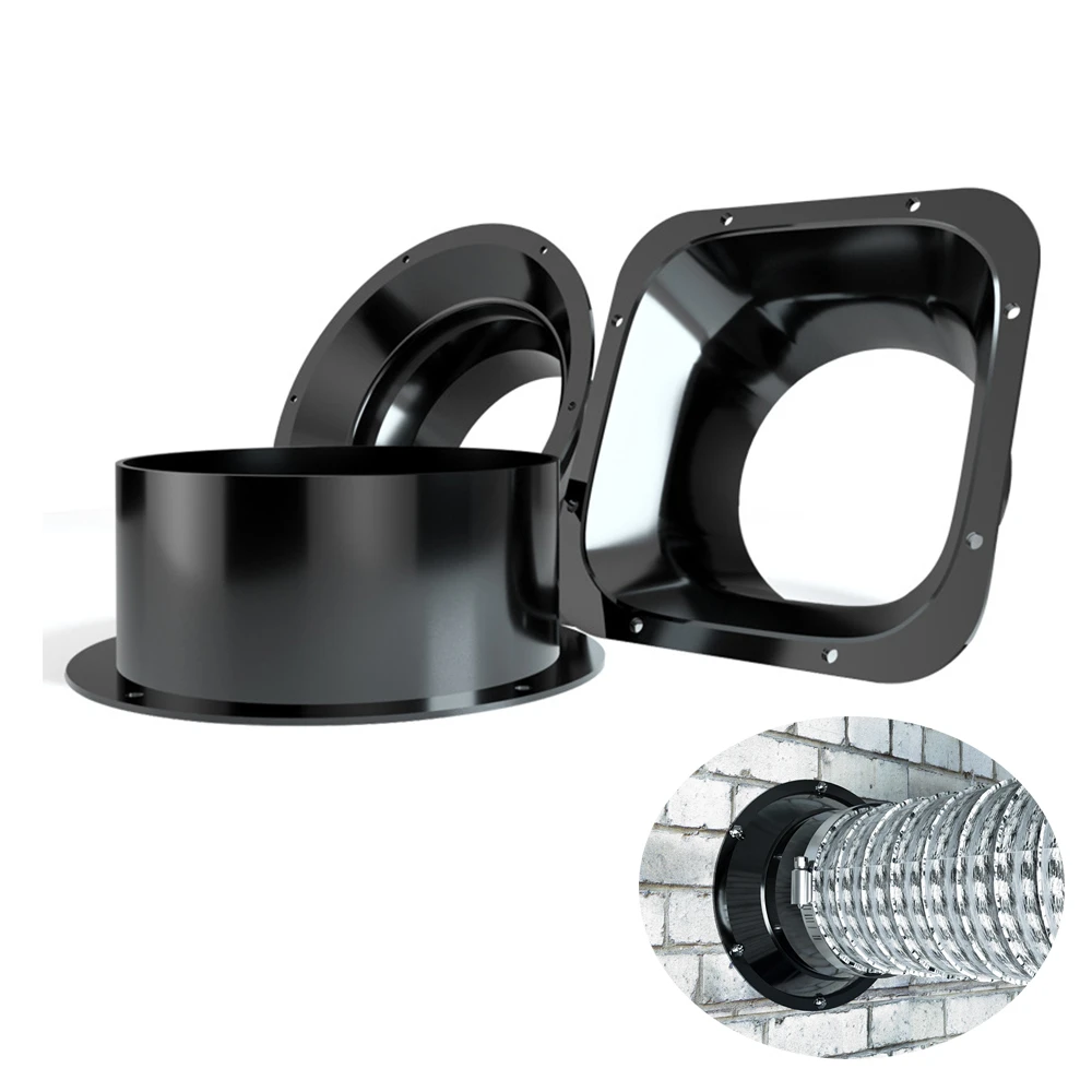 3 Shapes ABS Flange Duct Fan Hose Connector Air Ventilation Adapter for ...