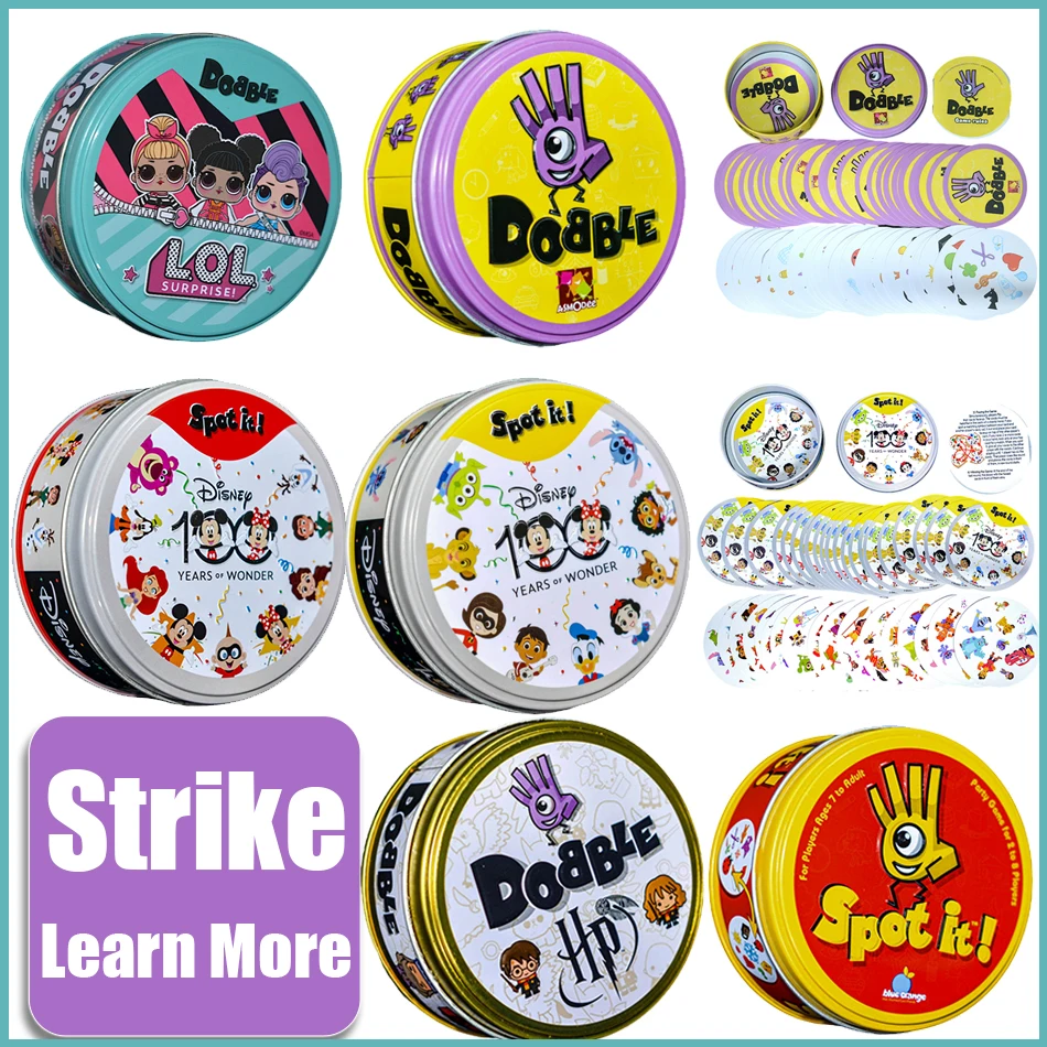 Juego-de-cartas-Spot-it-Dobble-27-estilos-30-55-piezas-HP-animales ...