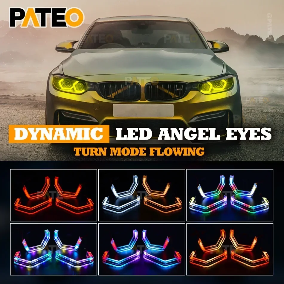 RGB-LED-Angel-Eyes-Dynamic-Crystal-Light-for-BMW-F10-F30-F34-M4-E60-E61 ...