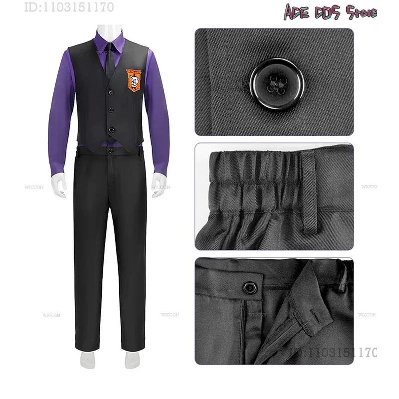 25COSWilliam Afton Cosplay Costume FNaF Purple Guy Costume Five Nights ...