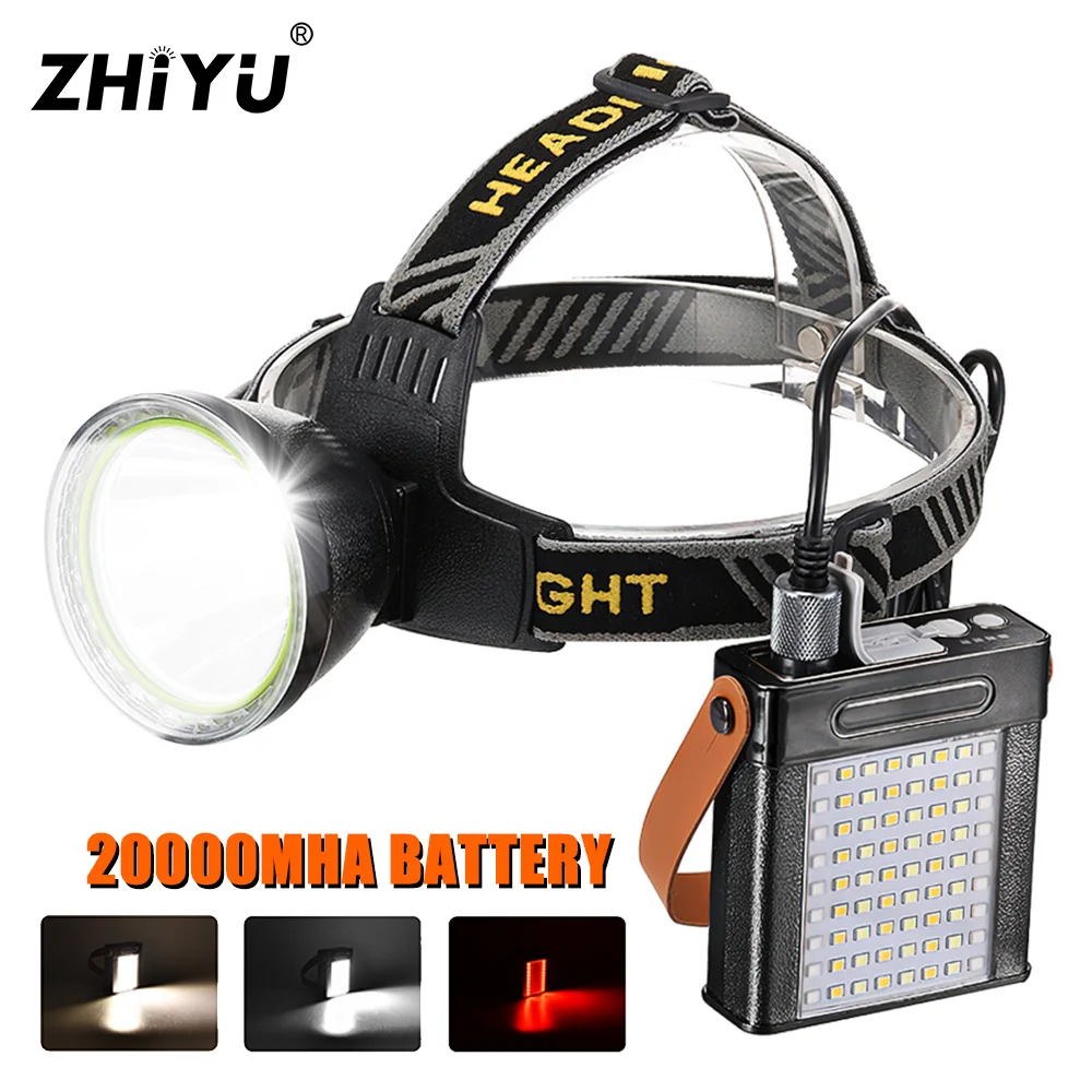 Ultra-Power-LED-Headlamp-Type-C-Rechargeable-8-Modes-20000Mah-Head ...