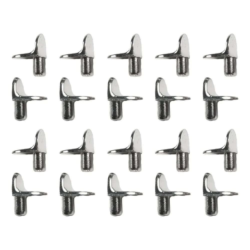 20Pcs Metal Shelf Support Studs – 5mm Shelf Brackets for Cabinet ...