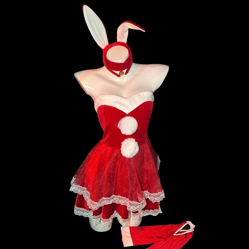 Red-Christmas-Suit-Sexy-Bunny-Cosplay-Costume-Santa-Claus-Series ...