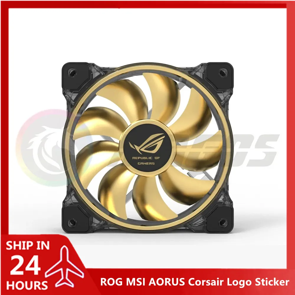 PC-Gamer-Cabinet-Fan-Logo-Sticker-ROG-MSI-AORUS-Corsair-Logos-MOD ...