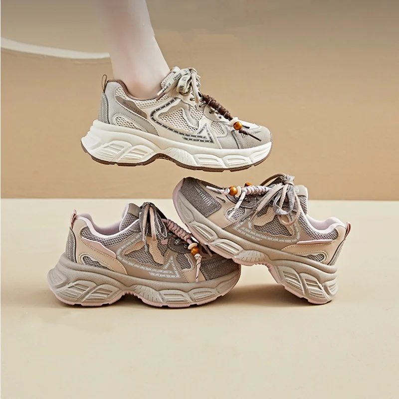 Versatile Thick-Soled Casual Shoes for Middle-Aged & Young Women Height ...