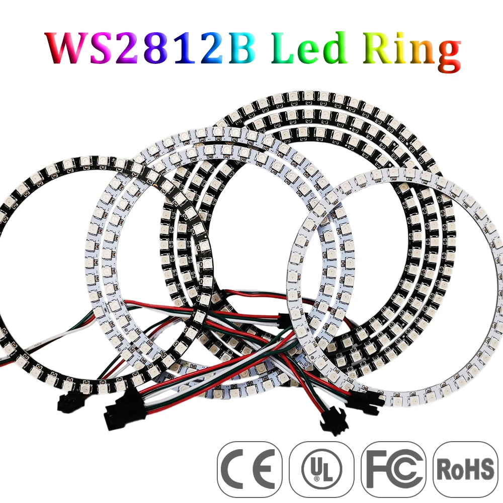 Anel-de-LED-endere-vel-individualmente-DC-5V-WS2812B-WS2812-IC-5050 ...