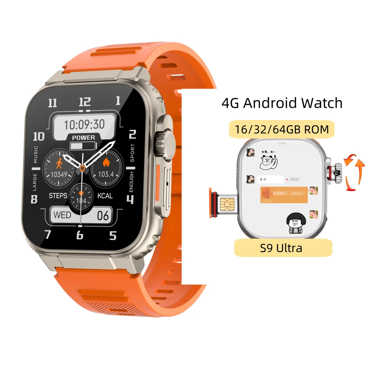Reloj-inteligente-S9-Ultra-para-hombre-dispositivo-con-Android-4G-c ...