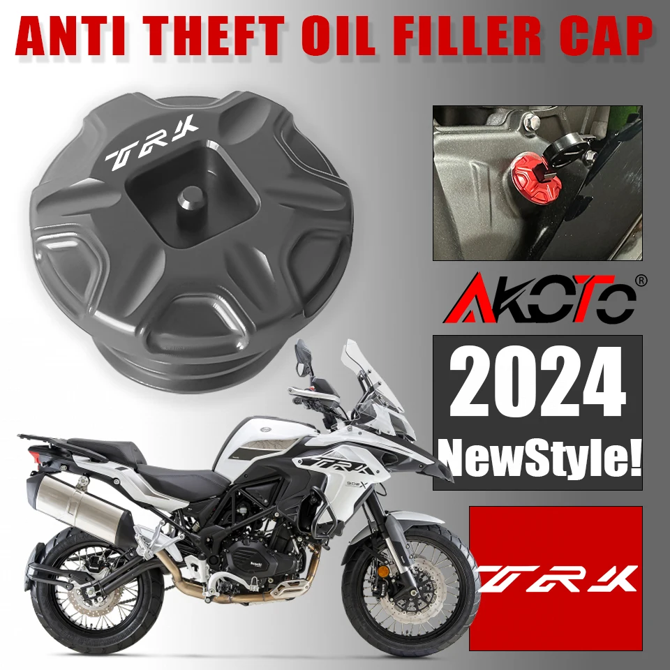 Motorcycle CNC Aluminum Anti theft Oil Filler Cap Accessories Engine ...