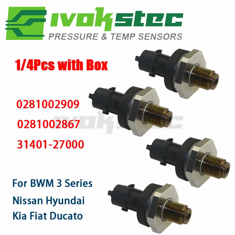 1/4 Pcs In Stock 0281002909 Fuel Rail Pressure Sensor 0281002867 ...