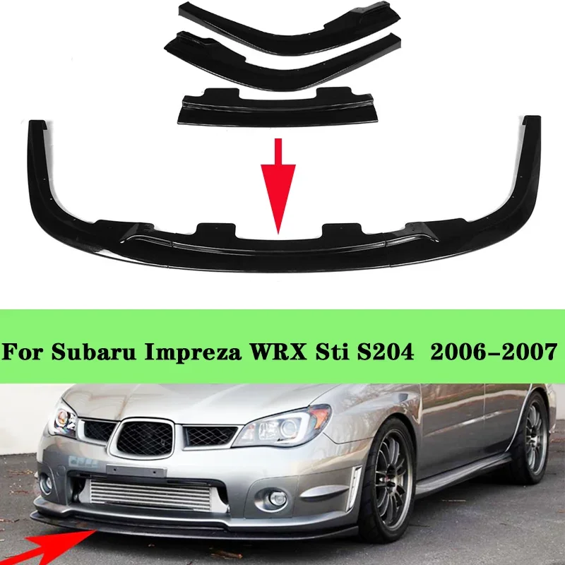 3pcs-Car-Front-Bumper-Splitter-Lip-Spoiler-For-Subaru-Impreza-WRX-Sti ...