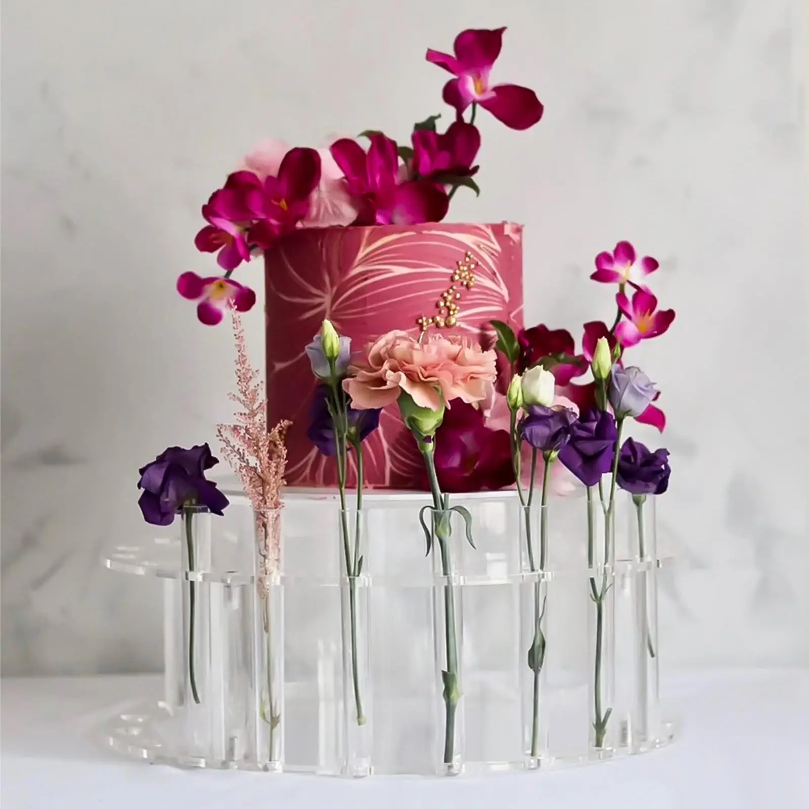 Acrylic-Cake-Stand-30cm-Transparent-Cake-Display-Decor-Cupcake-Tray ...