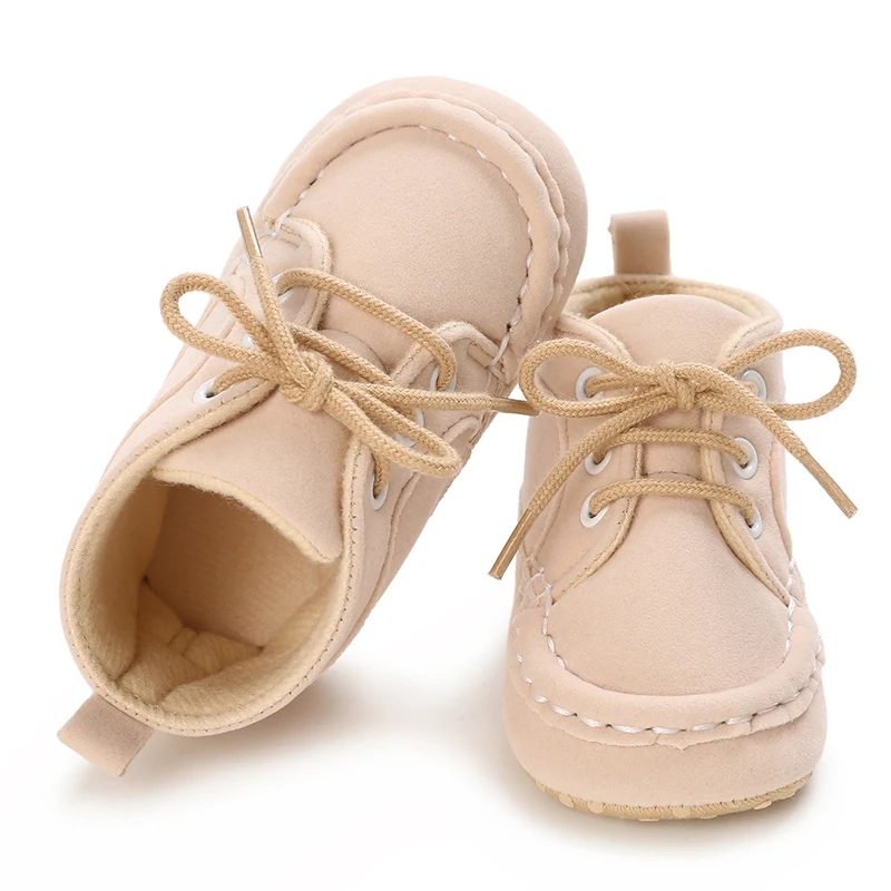 Brand Newborn Baby Boy Shoes Soft Sole Crib Shoes Warm Boots Anti slip Sneaker Solid PU First Walkers for 1 Year Old 0 18 Months AliExpress