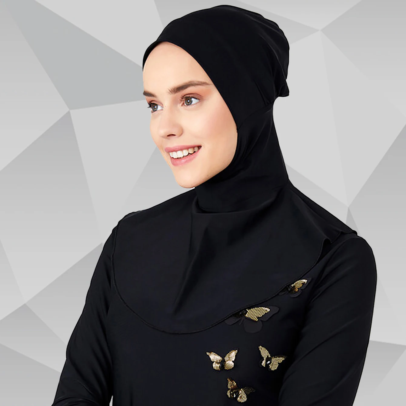 Islamic Modal Sporty Hijabs Women Cylindrical Shape Instant Turbans ...