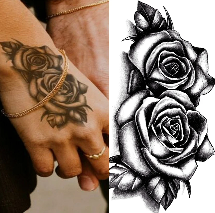 Black Rose Tattoo Wrist
