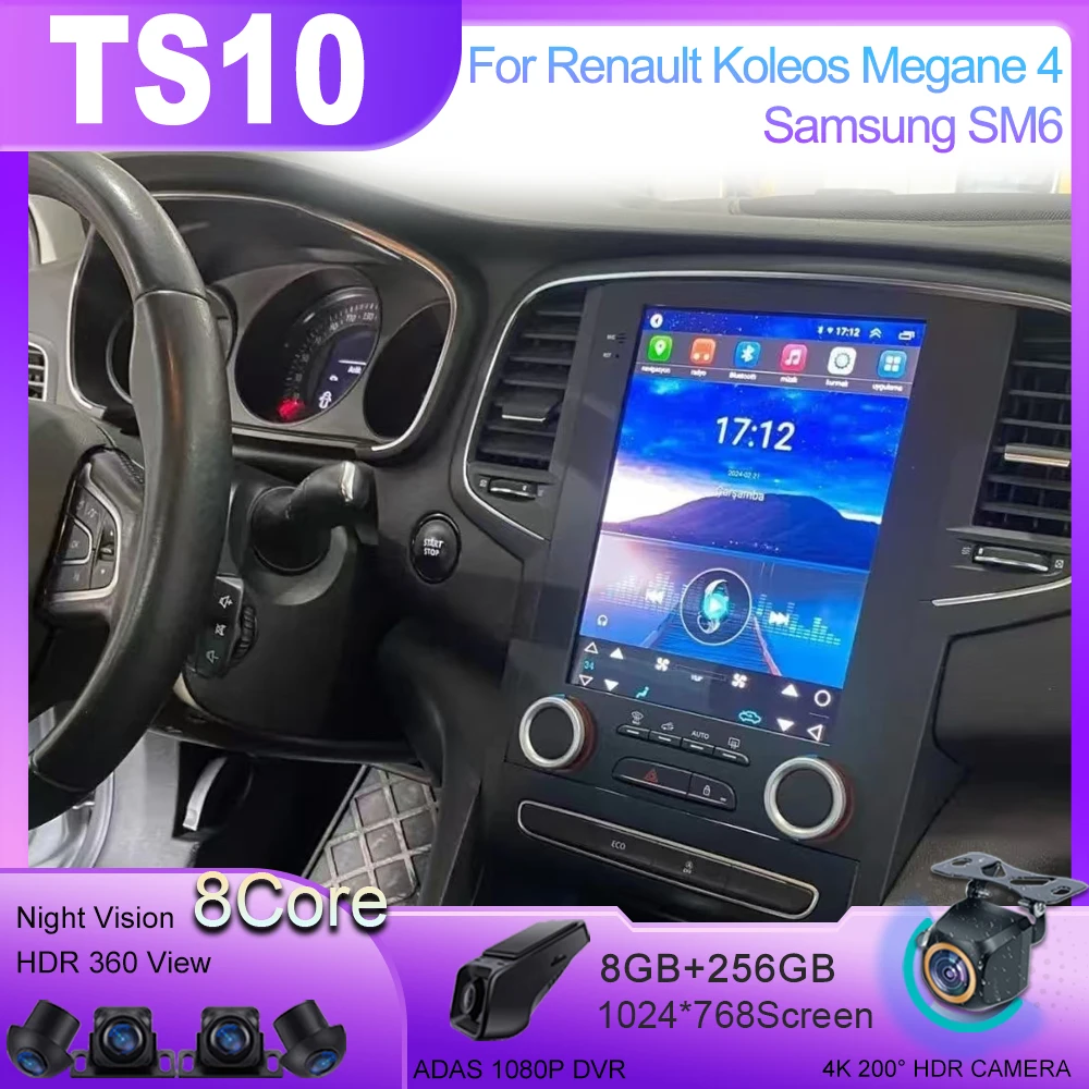 Android 14 For Renault Megane 4 Radio Samsung Qm6 Koleos "SM6" Talisman ...