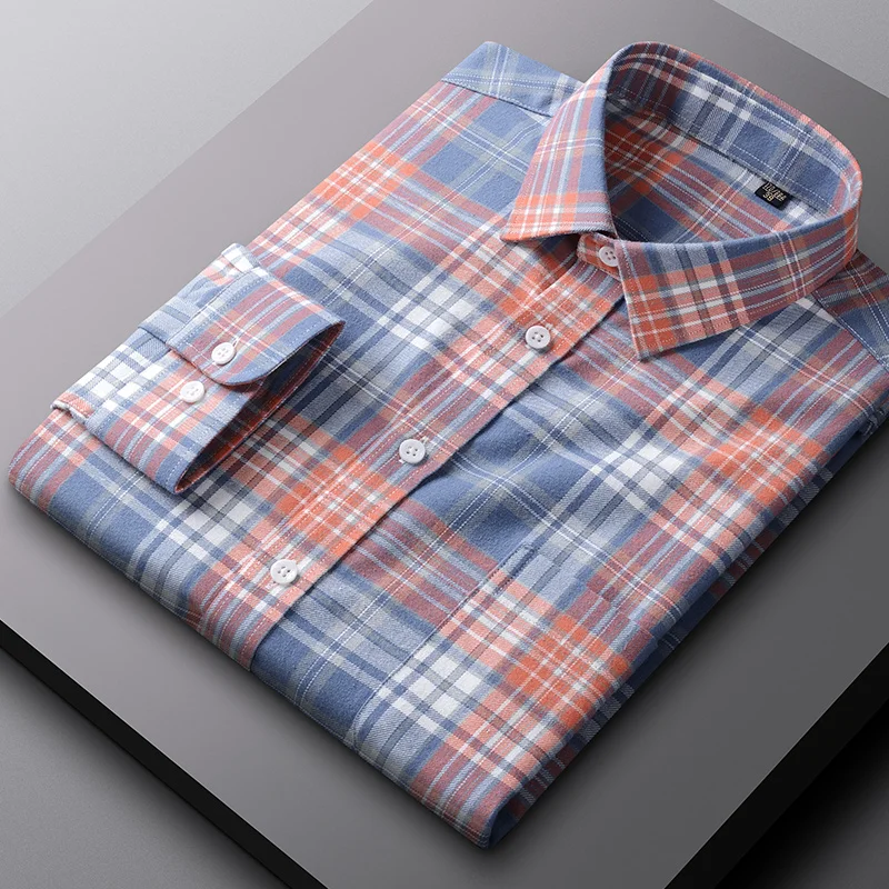 New-in-shirt-100-cotton-sanding-long-sleeve-shirts-for-men-houndstooth ...