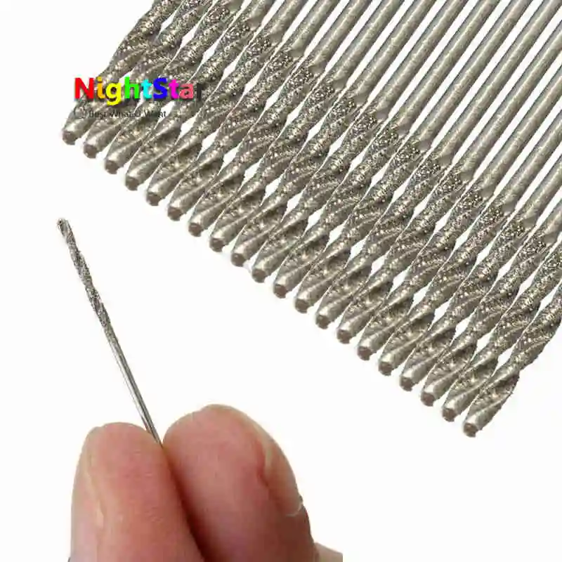 10pcs/set 1mm Diamond Coated Hss Tipped Solid Bits Drill Twist Drills Bit Hole Saw - Drill Bit ...