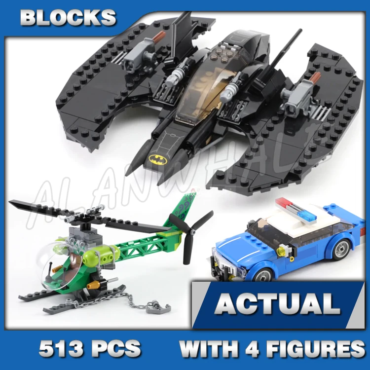 513pcs-Super-Fighter-Batwing-and-The-Riddler-Heist-spinning-Rotor ...