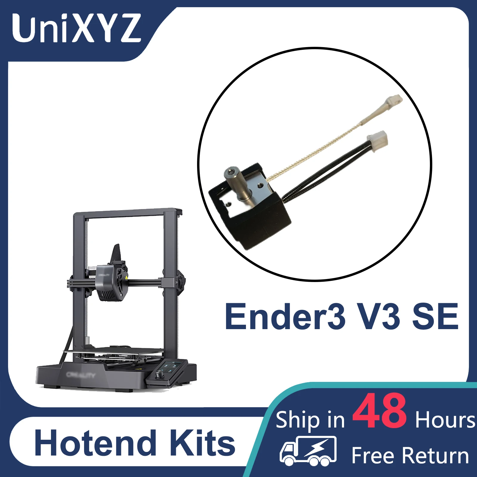 Upgraded High Temperature Hotend for Creality Ender 3 V3 SE 3D Printer Hot End Kits with Heated ...