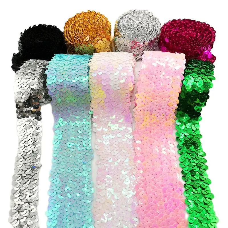 4.5cm Elastic sequins Handmade DIY clothing accessories Stage ...