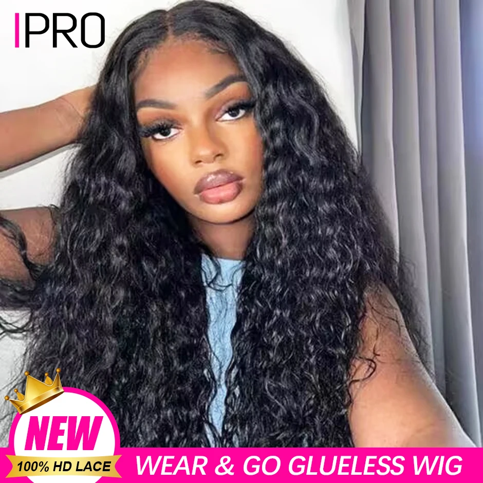 Water-Wave-Glueless-Wigs-IPRO-HAIR-Pre-Cut-HD-Lace-Wig-Pre-Plucked ...