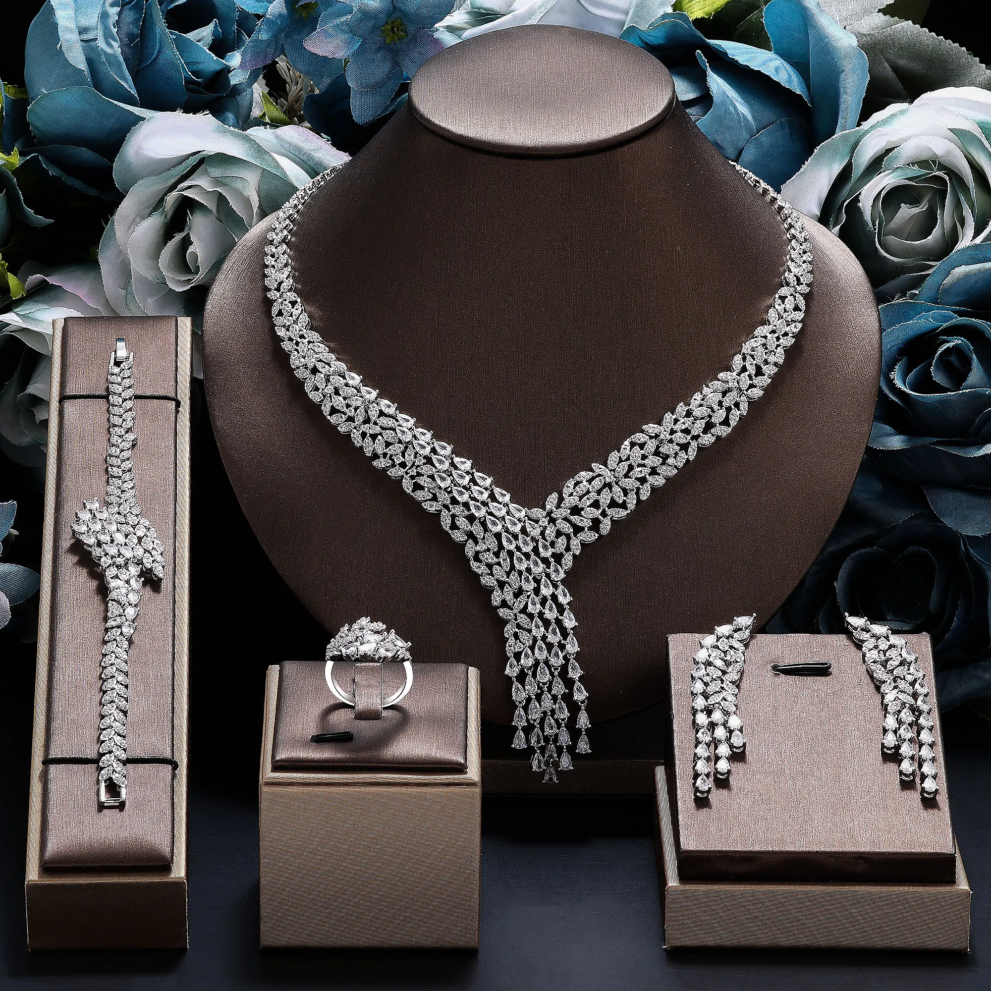 Bridal-Zirconia-Full-Jewelry-Set-for-Ladies-Party-Luxury-Dubai-Nigeria ...