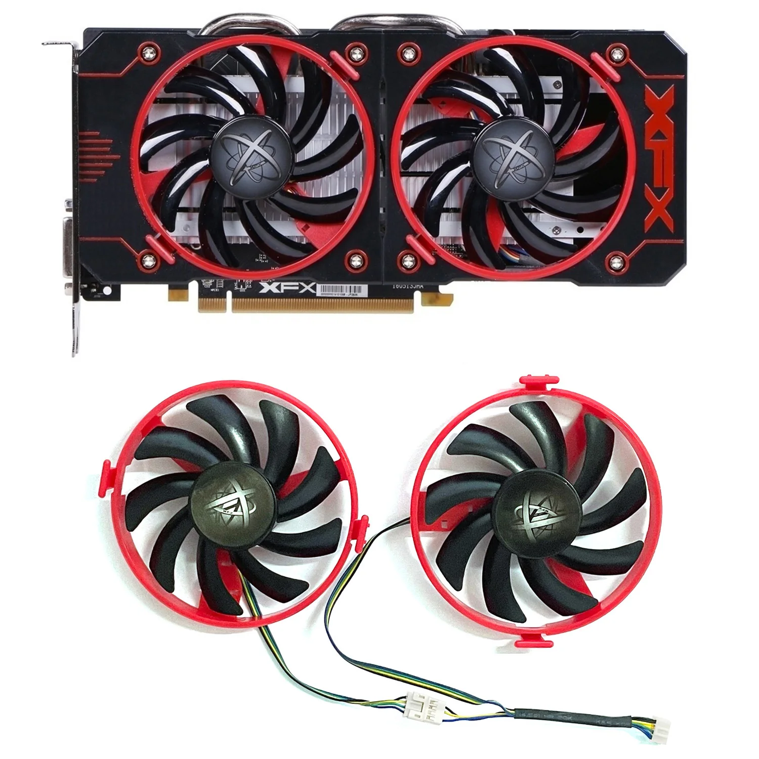 2PCS New FDC10U12S9-C DC 12V 0.45A 4PIN XFX Radeon RX 460 GPU Cooler ...