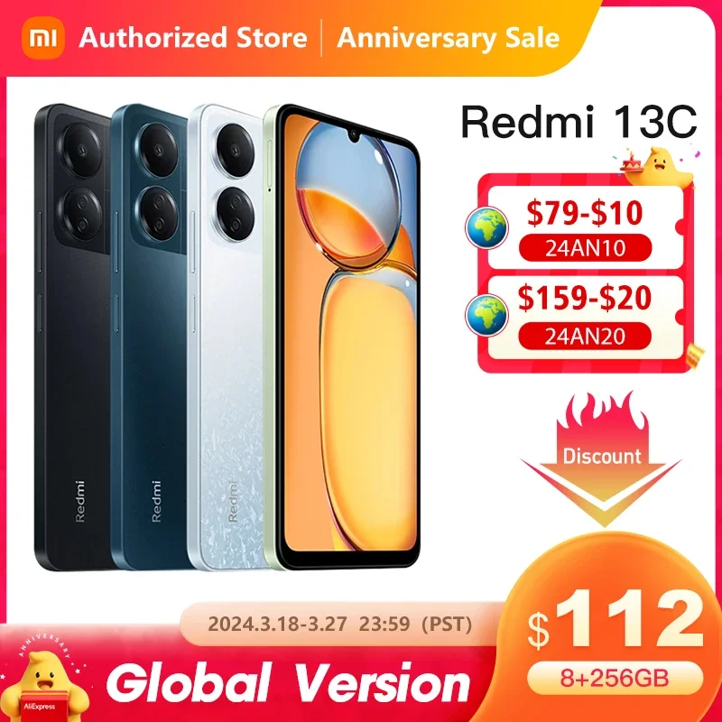 Global-Version-Xiaomi-Redmi-13C-MediaTek-Helio-G85-Octacore-50MP-Camera-5000mAh-90Hz-6-74 ...