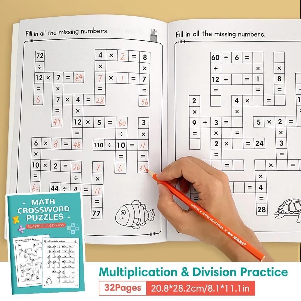 Math CrossWord Puzzles: Addition and Subtraction within 20, Criss Cross ...