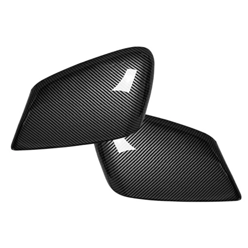 Carbon-Fiber-Style-Car-Rearview-Mirror-Cover-Cap-Wing-Reverse-Mirror ...