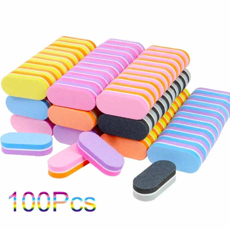 10-100Pcs-Double-Color-Mini-Nail-Sponge-File-Buffer-Block-Buffing ...