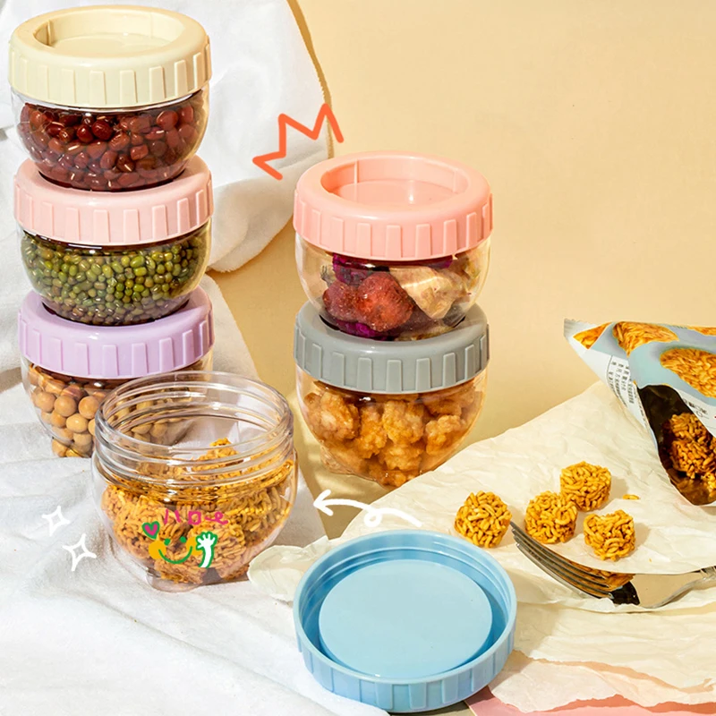 1-Piece-Plastic-Sealable-Jar-Spice-Tea-Bean-Candy-Nut-Snack-Jar-Food ...