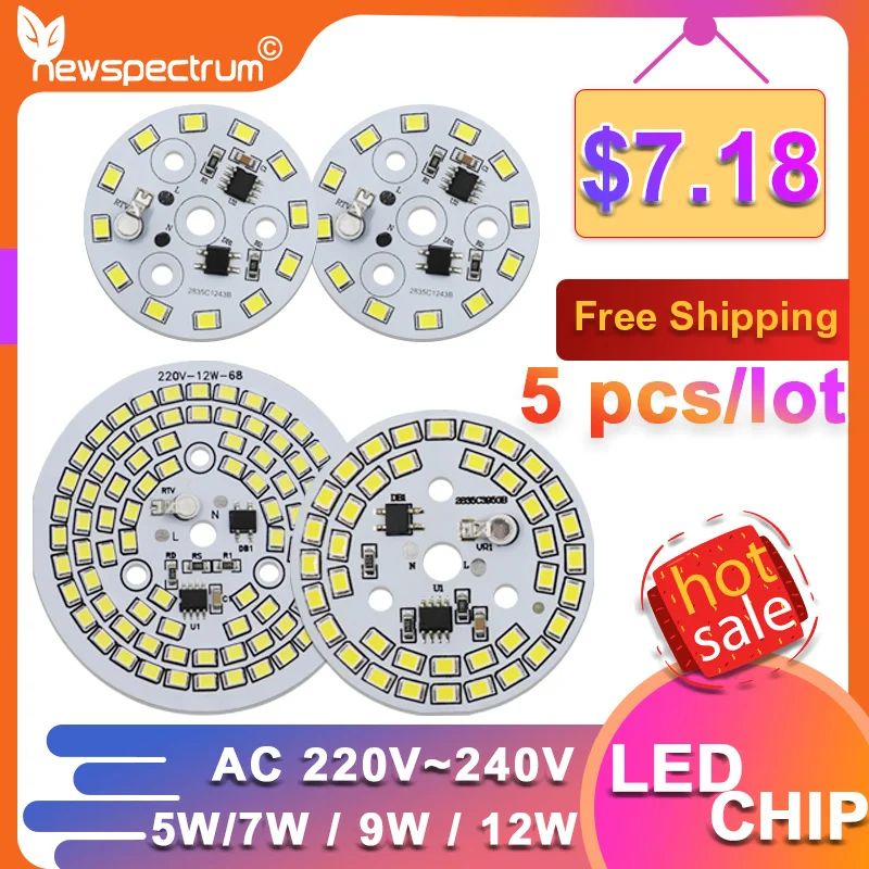 Round-LED-Light-Chip-para-L-mpada-PCB-Board-Spotlight-Ilumina-o-DIY-SMD ...