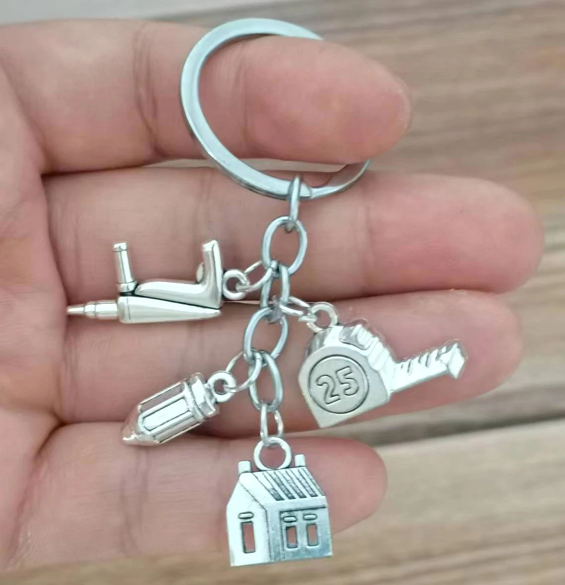 Engineer-Architect-House-Design-Key-Chain-Decoration-House-Hammer-Ruler ...