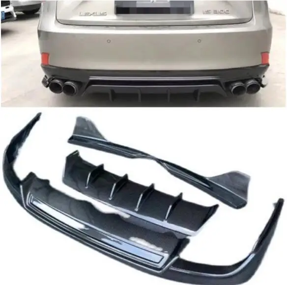 Real-Carbon-Fiber-Rear-Bumper-Trunk-Lip-Diffuser-Side-Angle-For-Lexus ...