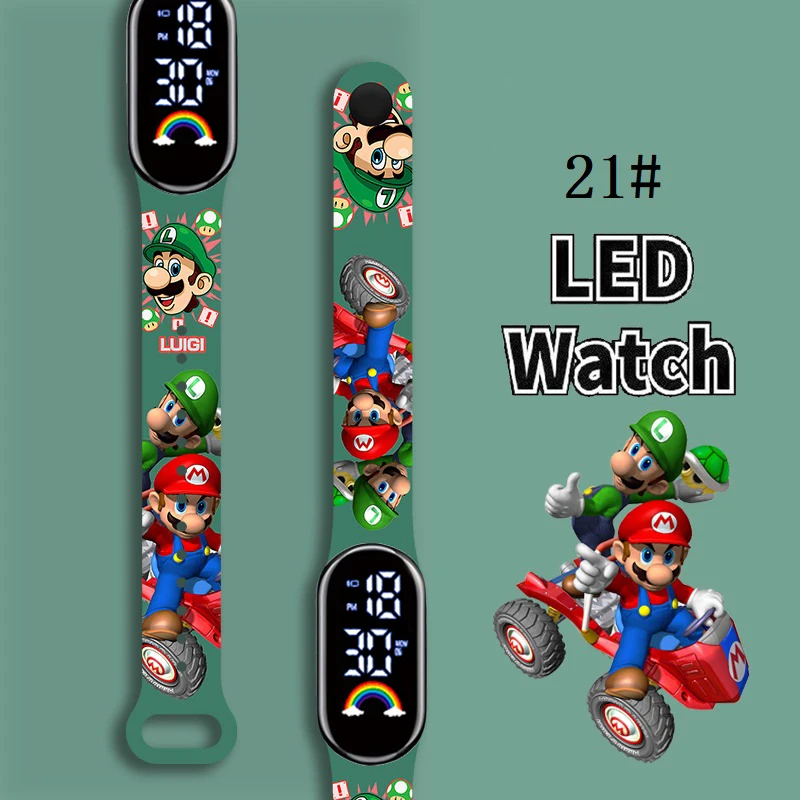 Mario-Bros-Children-s-Watches-Action-Figures-Luigi-Princess-Peach-Yoshi ...