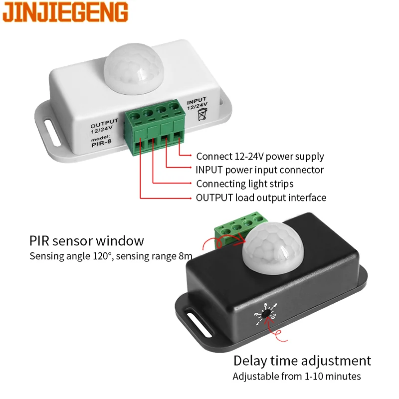 Automatic-Adjustable-PIR-Motion-Sensor-Switch-IR-Infrared-Detector ...