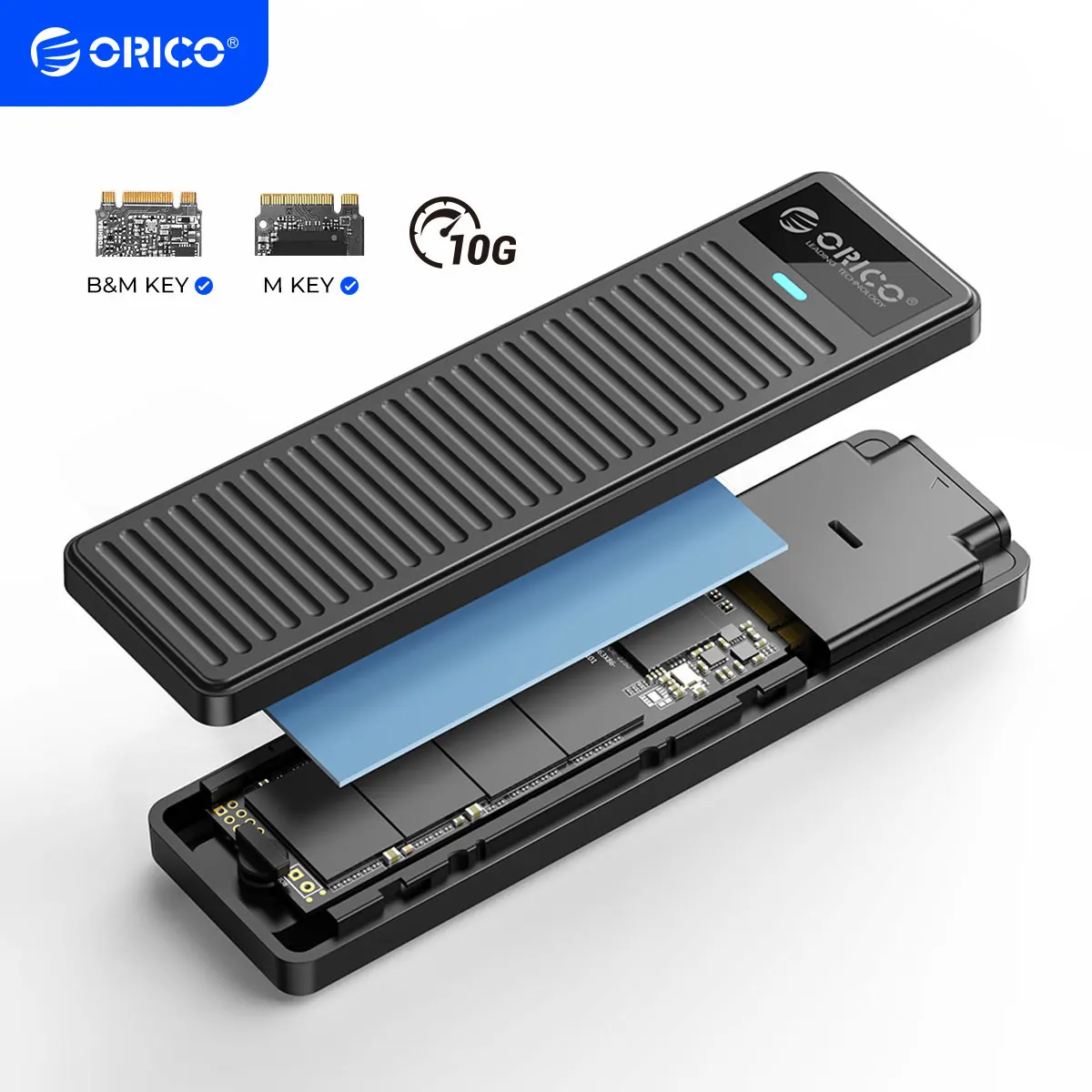 ORICO-M2-NVMe-SSD-Enclosure-Case-Box-6-10Gbps-USB3-2-Gen2-Tool-free ...