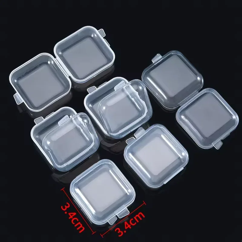 5/20PCS Mini Plastic Storage Box Transparent Jewelry Storage Box ...