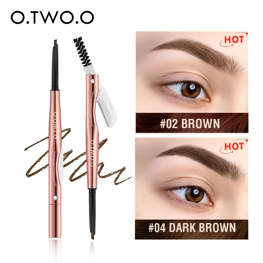 O-TWO-O-Eyebrow-Pencil-3-in-1-Fine-Precise-Brow-Definer-Waterproof ...