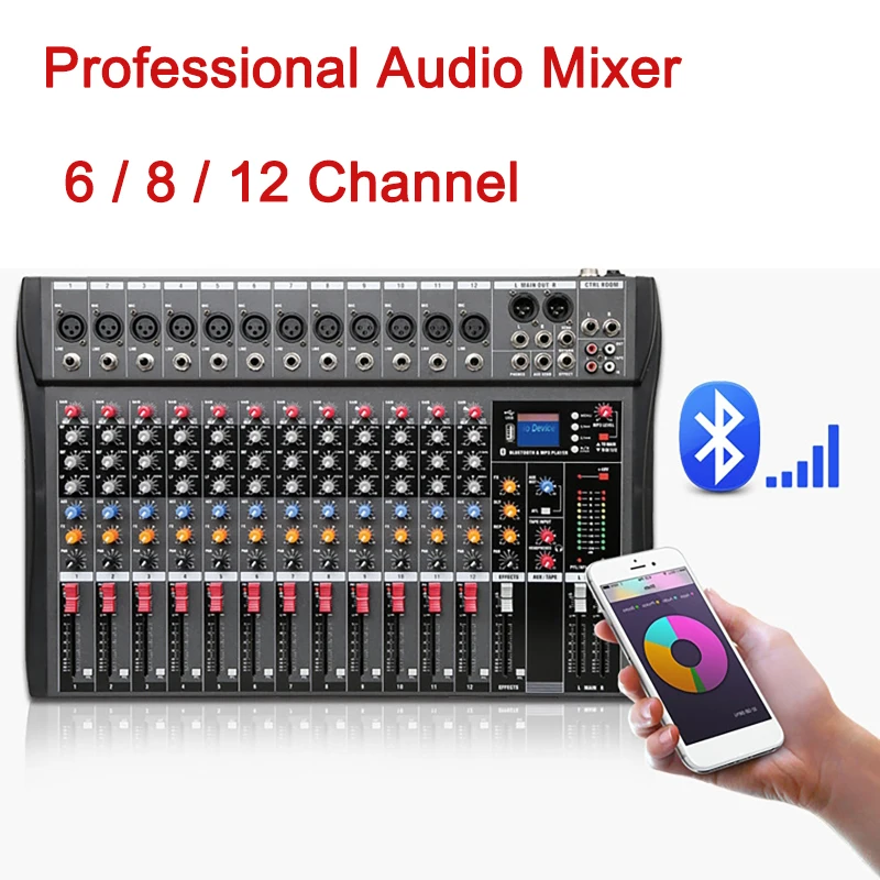 6-8-12-Channel-Professional-Audio-Mixer-Computer-Stage-Recording-USB ...