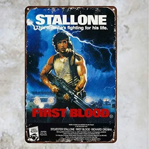 Rambo-First-Blood-Film-Movie-Metal-Aluminum-Sign-Posters-Wall-Decor ...