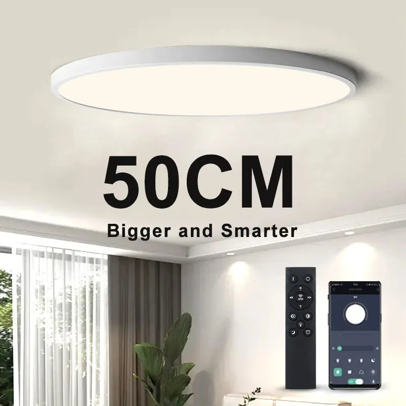 50cm-Large-Led-Ceiling-Lamp-With-Smart-App-Remote-Control-Ultrathin ...