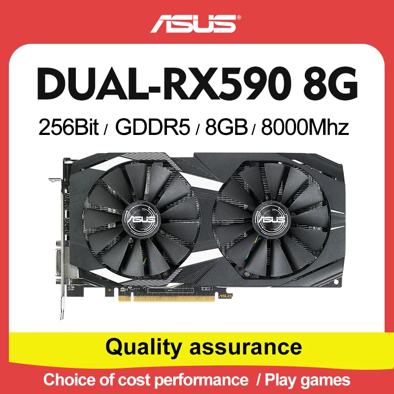 ASUS-graphics-card-AMD-RX590-8G-GME-game-GDDR5-game-desktop-computer ...
